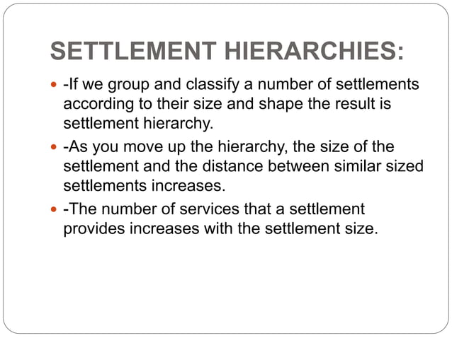 Forms of human settelments | PPTX | Developmental Sites | Real Estate