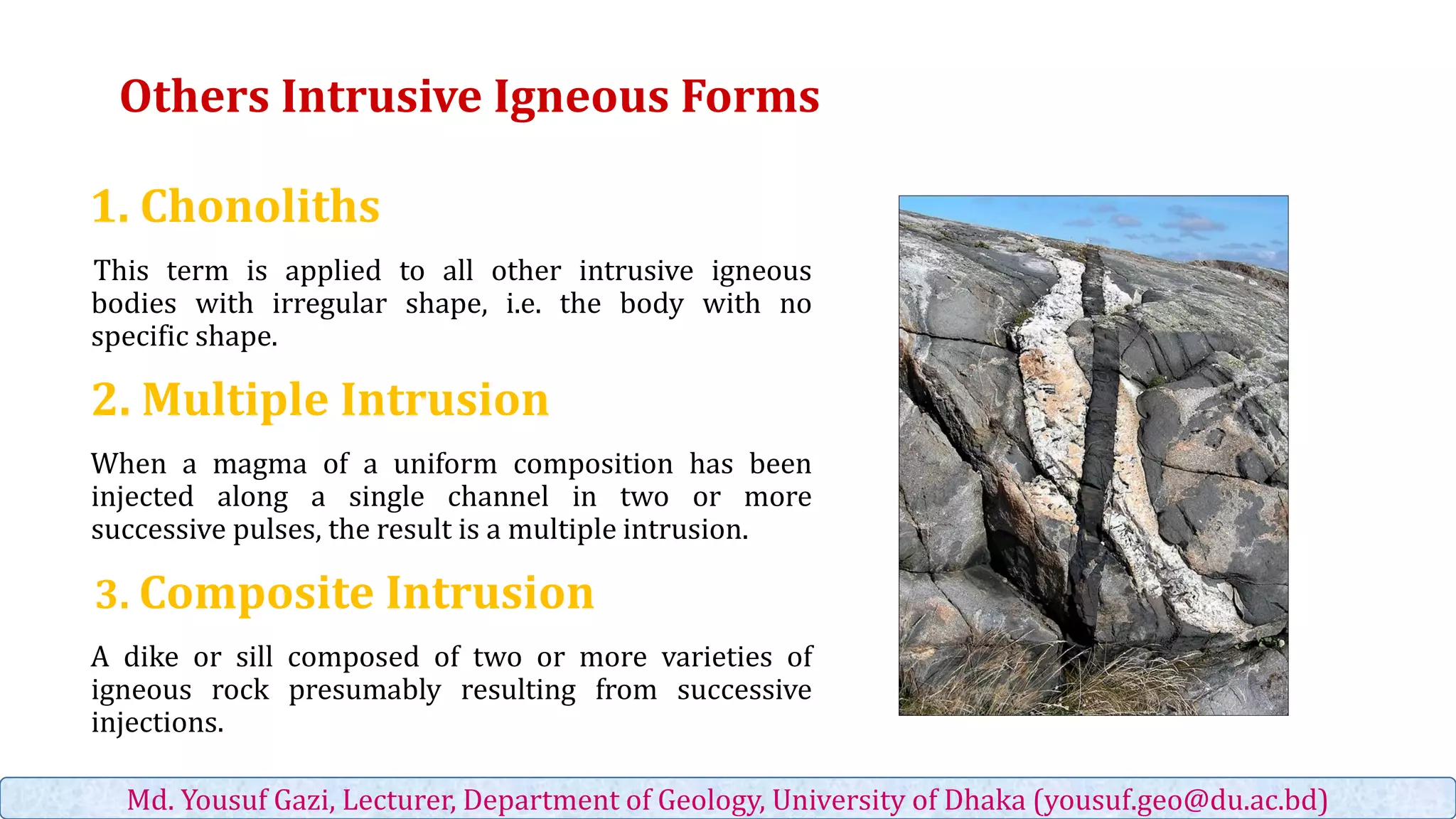 Forms of igneous rocks | PDF