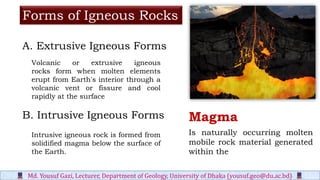 Forms of igneous rocks | PDF