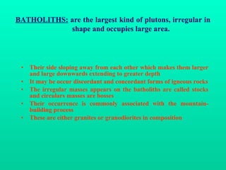Forms of igneous rocks | PPT