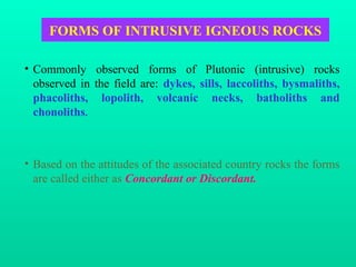 Forms of igneous rocks | PPT