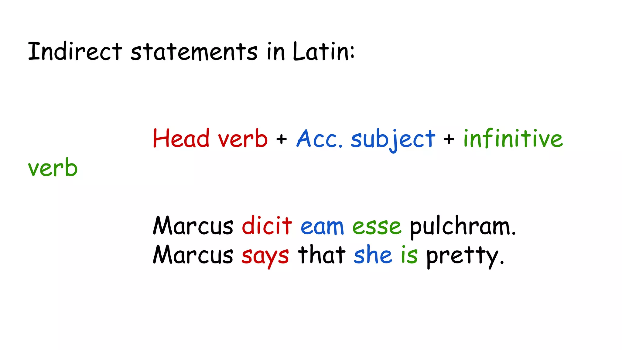 Infinitives and Indirect Statement | PPT