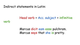 Infinitives and Indirect Statement | PPT