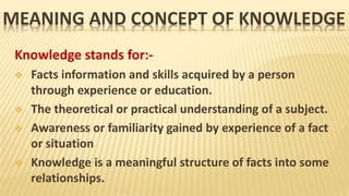 Forms of knowledge | PPTX