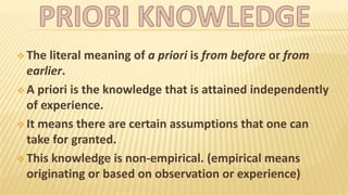 Forms of knowledge | PPTX