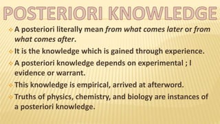 Forms of knowledge | PPTX