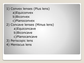 Forms of lenses (Faheem Kv) | PPTX