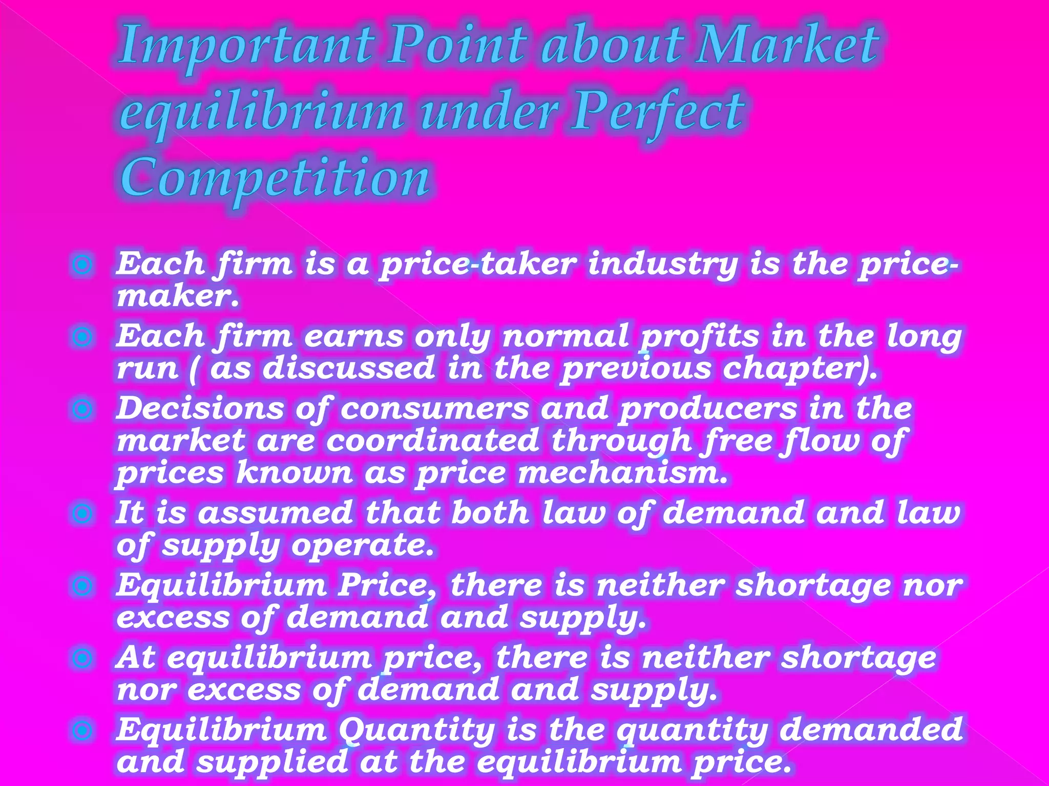 Forms of market and price determination under perfect competition with ...