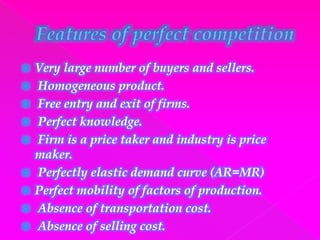 Forms of market and price determination under perfect competition with ...