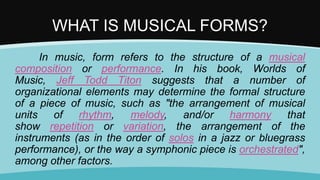 FORMS OF MUSIC- LNA - LOCAL MUSIC TYPES AND FORMS | PPTX