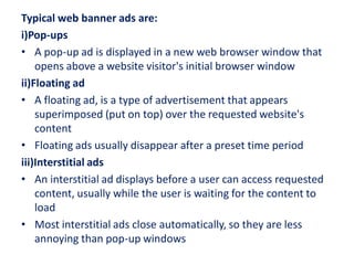 Forms of Online/Electronic/Internet Advertising (Marketing) | PDF