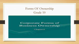 Forms of ownership | PPTX