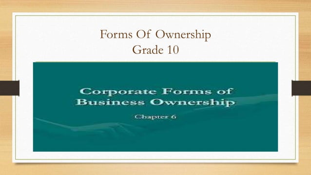 Forms of ownership | PPTX