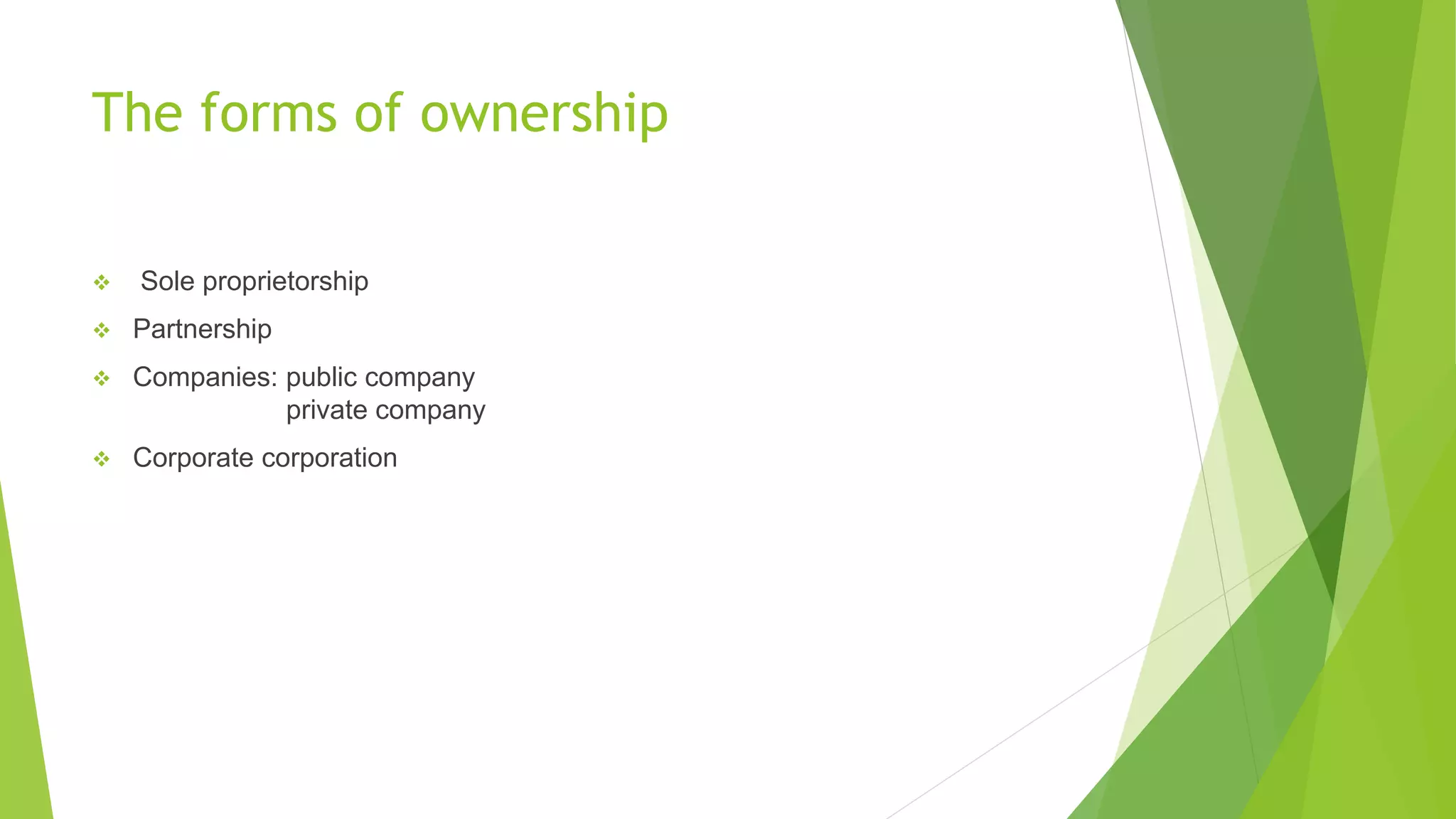 Forms of ownership | PPTX