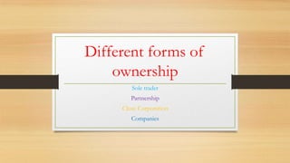 Forms of ownership | PPT