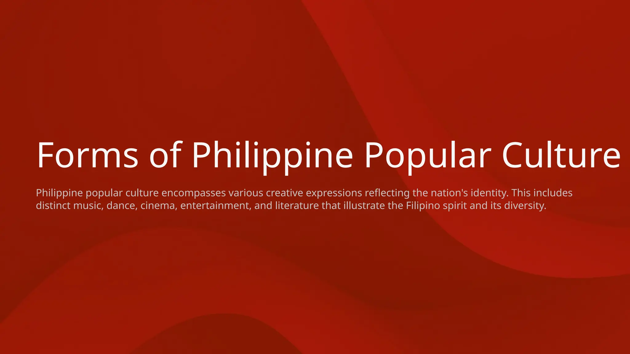 Forms of Philippine Popular Culture 2nd semester | PPTX