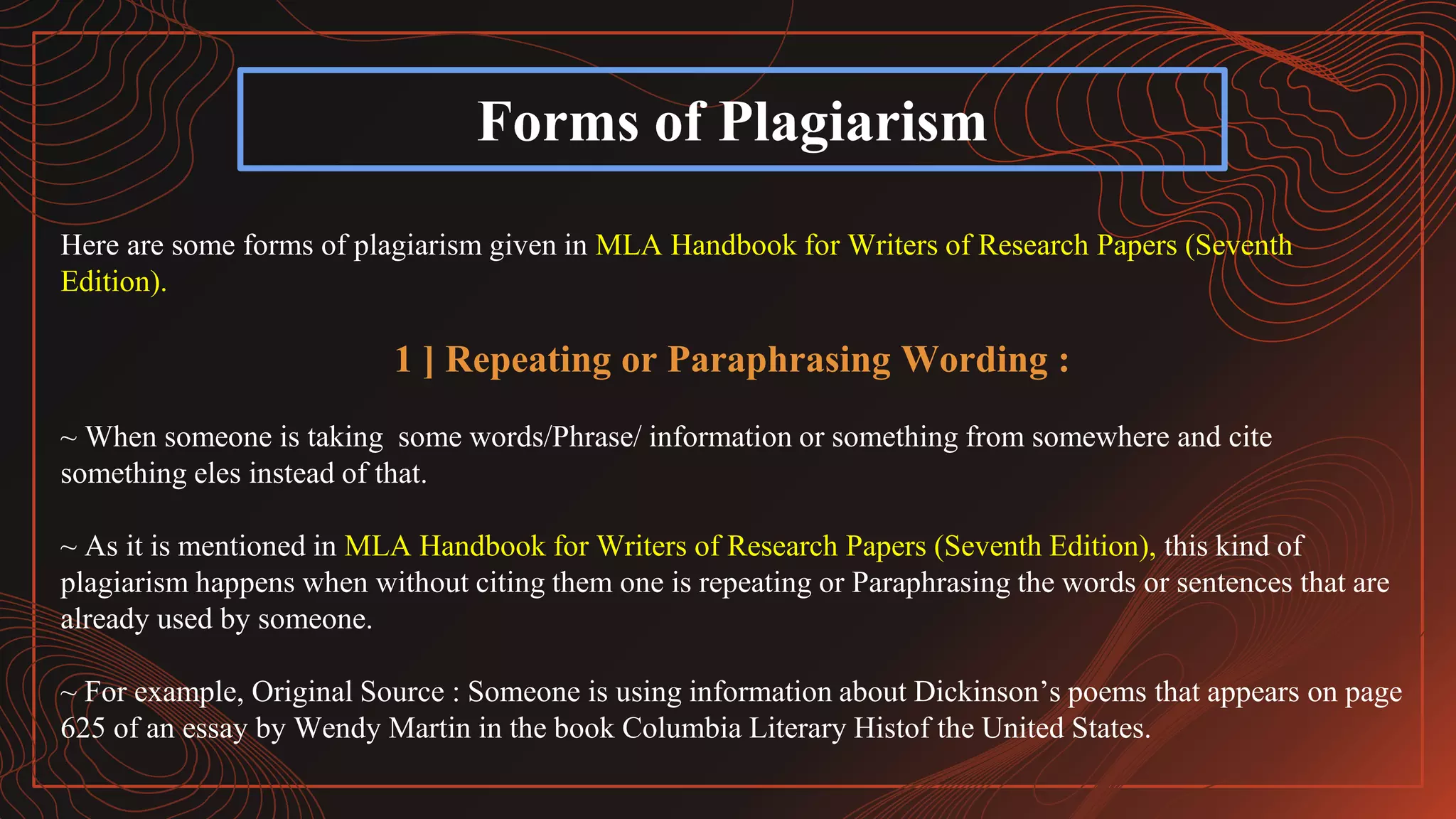 Forms of Plagiarism .pptx