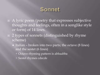 Forms of poetry | PPTX