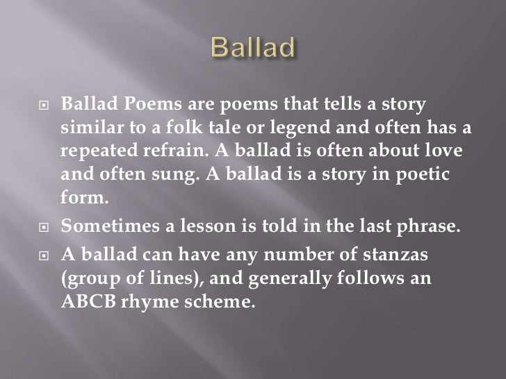 Ballad Sentences