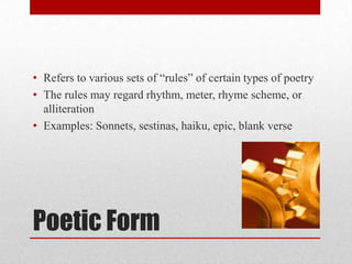 Forms of poetry | PPTX