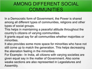 Forms of power sharing. | PPTX