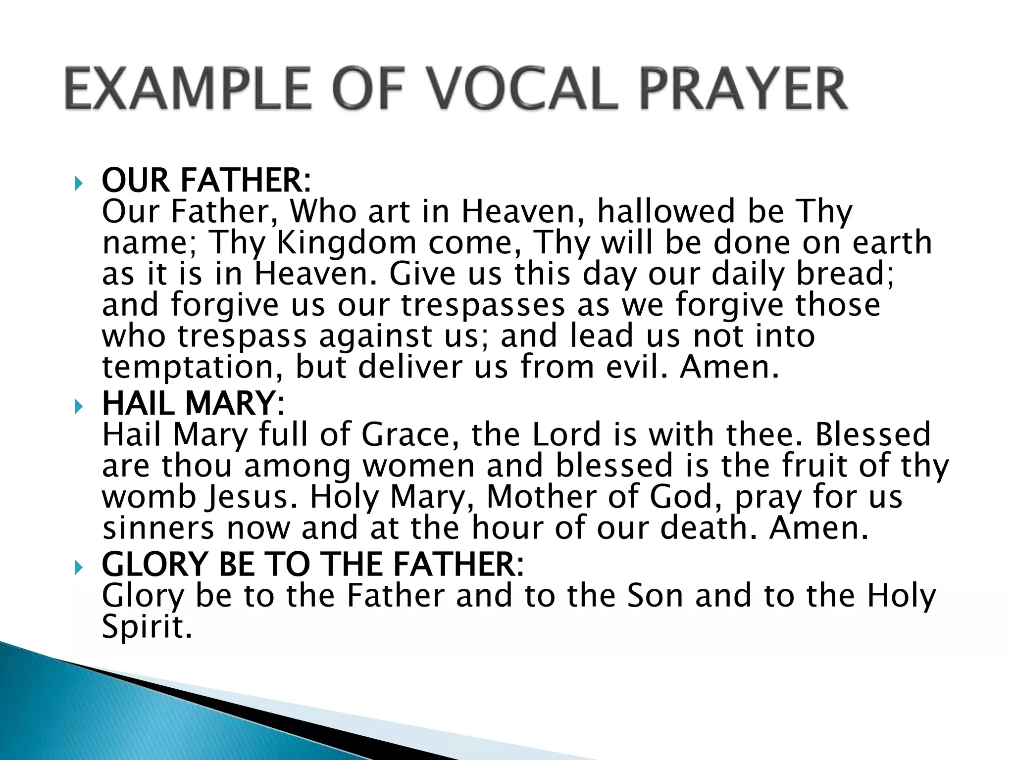 Forms of prayers ppt rel 9 | PPTX