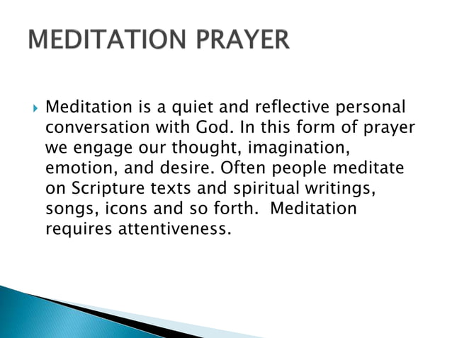 Forms of prayers ppt rel 9 | PPTX | Spirituality | Religion & Spirituality