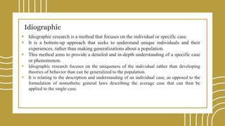 Research methodology & research designs & techniques | PPTX