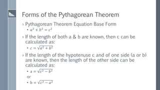 Forms of the Pythagorean theorem | PPTX | Physics | Science