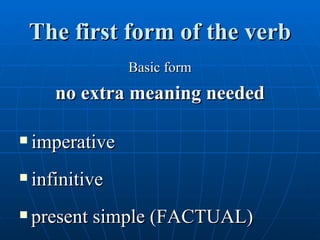Forms of the verb | PPS