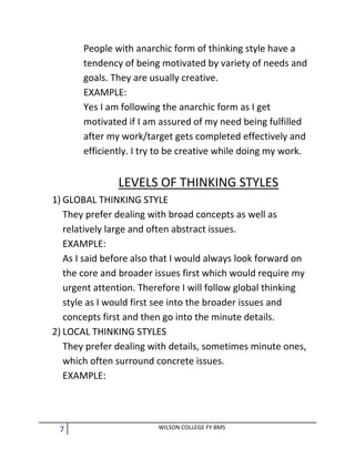 Forms of thinking styles | DOCX