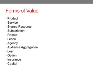 Forms of value | PPTX