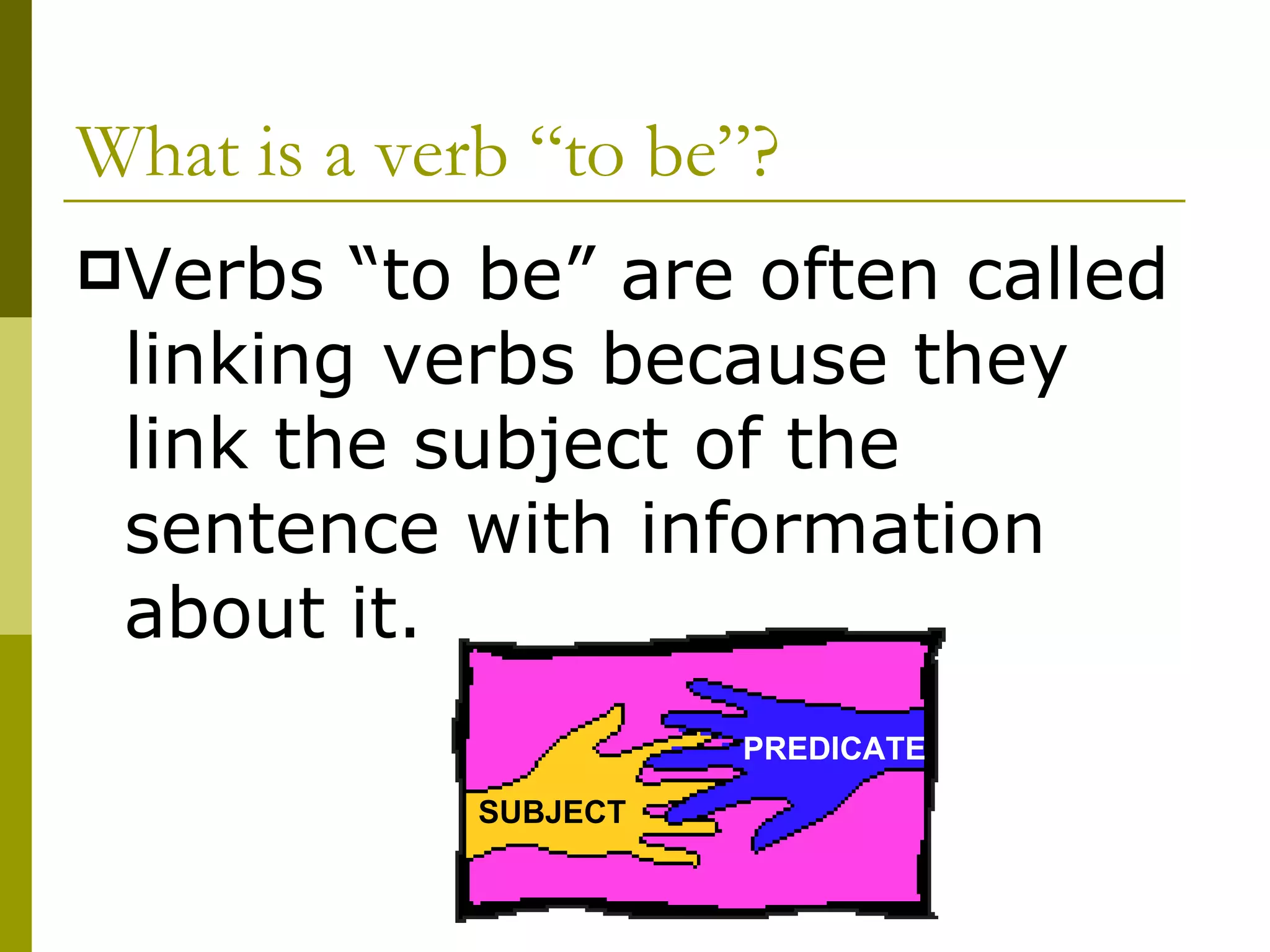 Forms of the Verb "To Be" | PPT