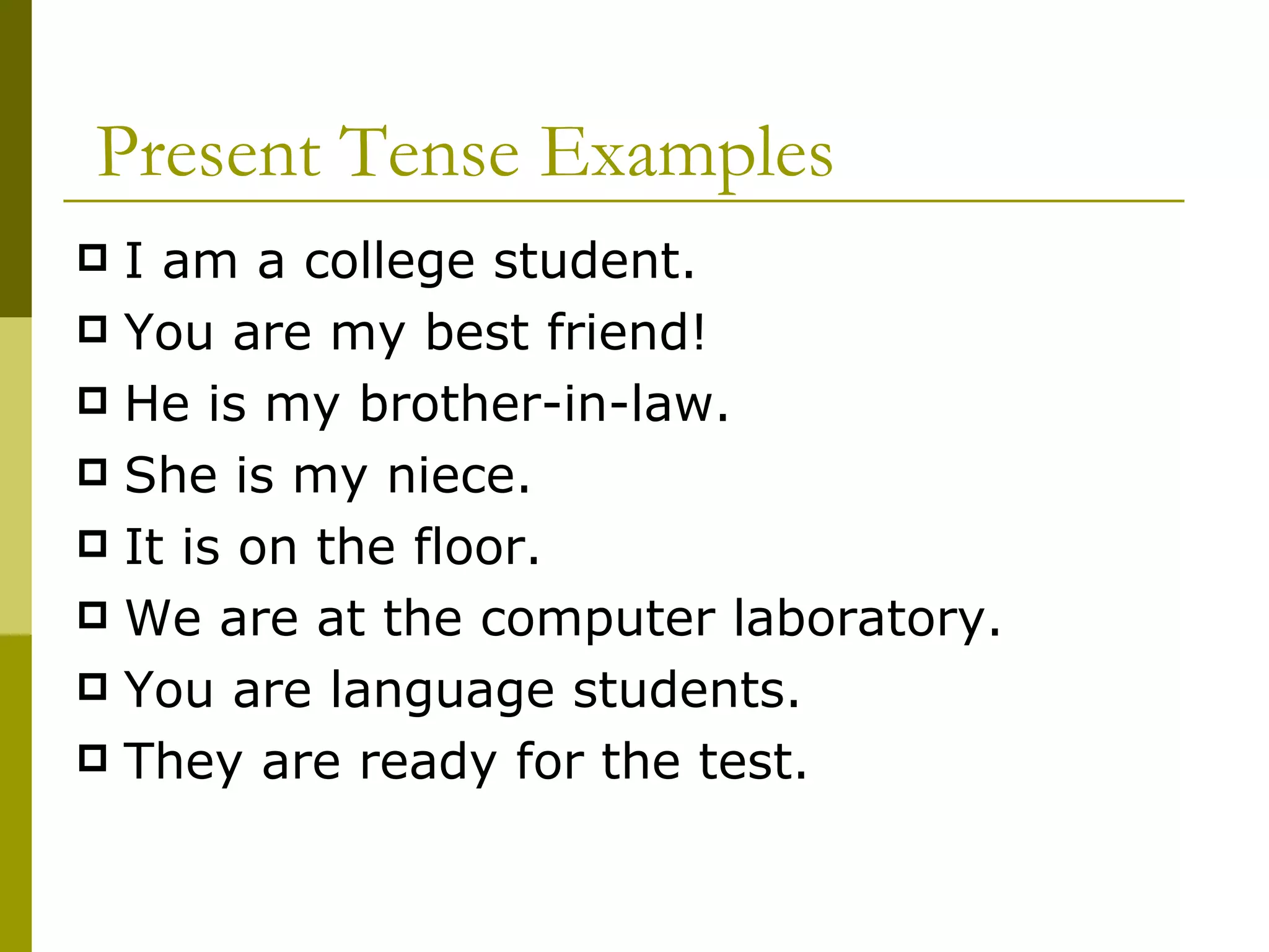 Forms of the Verb "To Be" | PPT