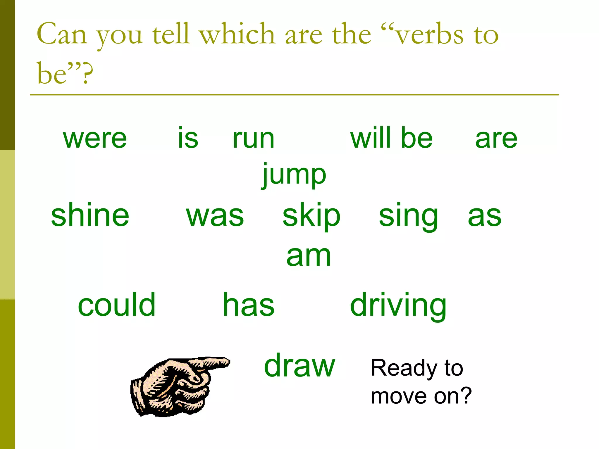 Forms of the Verb "To Be" | PPT