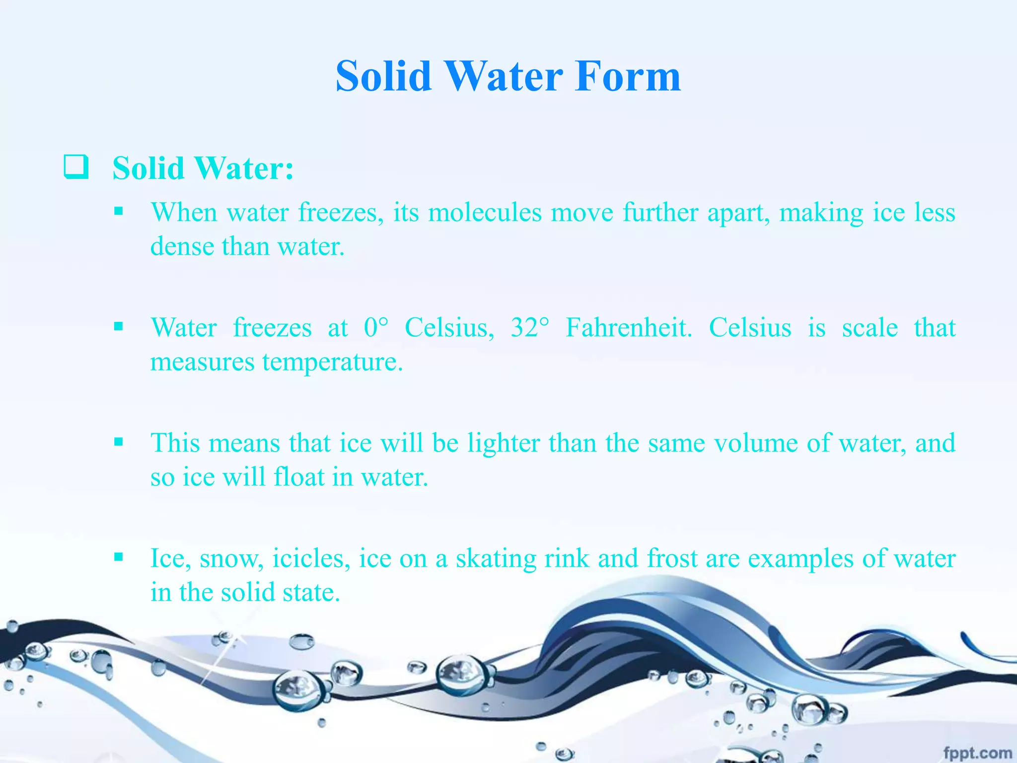 Forms of water | PPTX