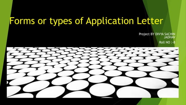 Forms or types of application letter | PPTX