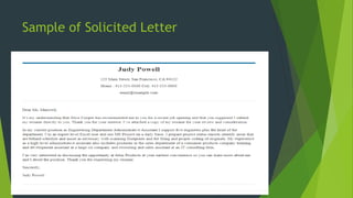 Forms or types of application letter | PPTX
