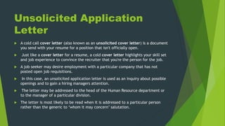Forms or types of application letter | PPTX