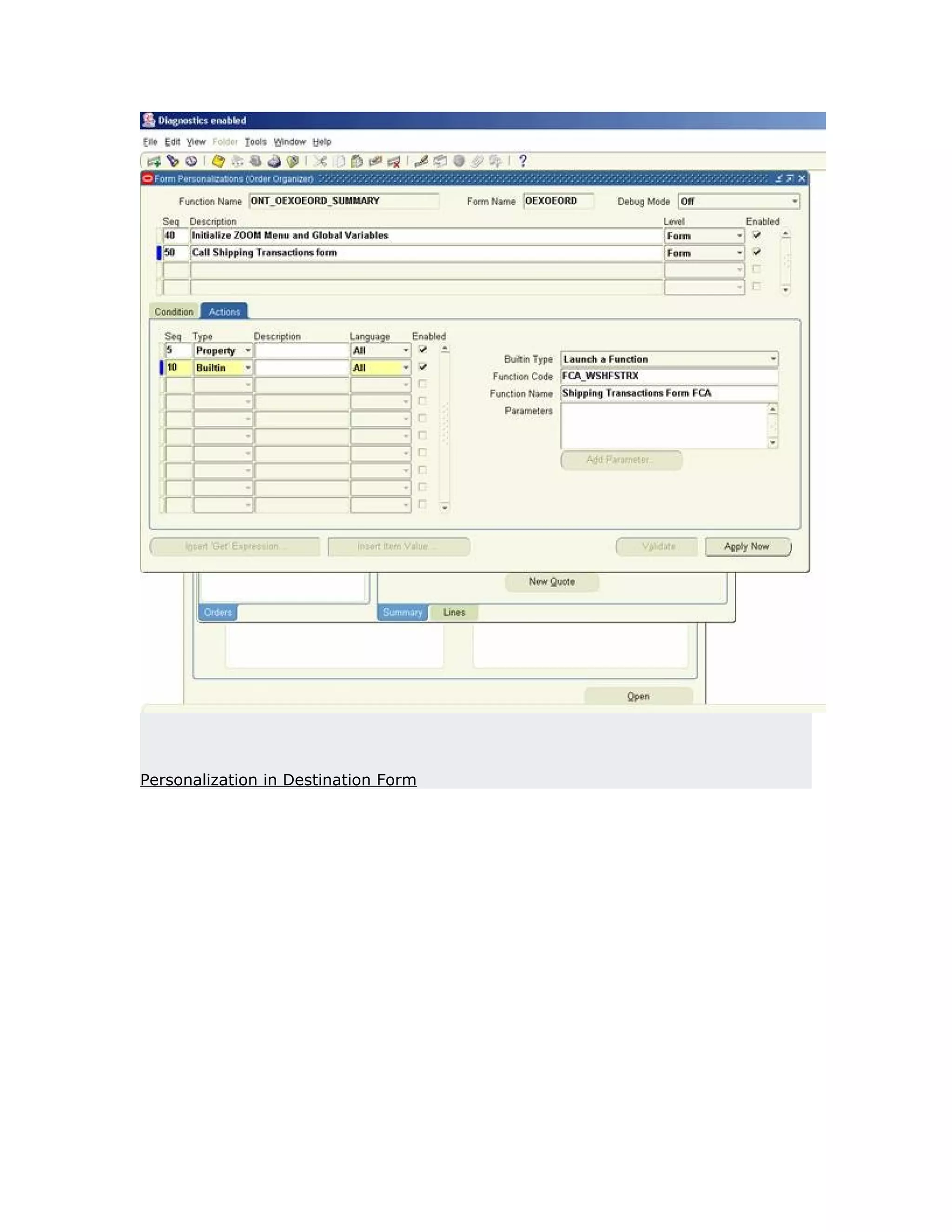 Forms personalization | DOC | Computing | Technology & Computing