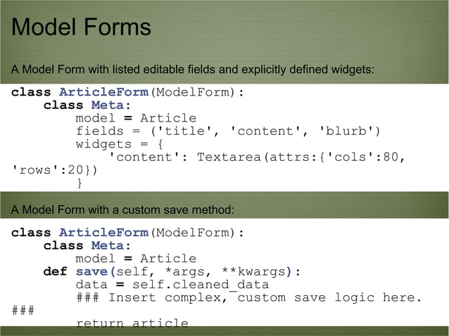 Django Forms: Best Practices, Tips, Tricks | PPT
