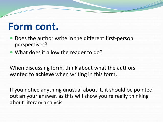 Form,structure and language | PPTX