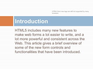 html 5 new form attribute | PPTX