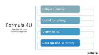 Formuła 4U w copywritingu | PDF