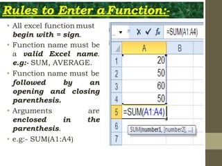 Formulas and functions | PPTX