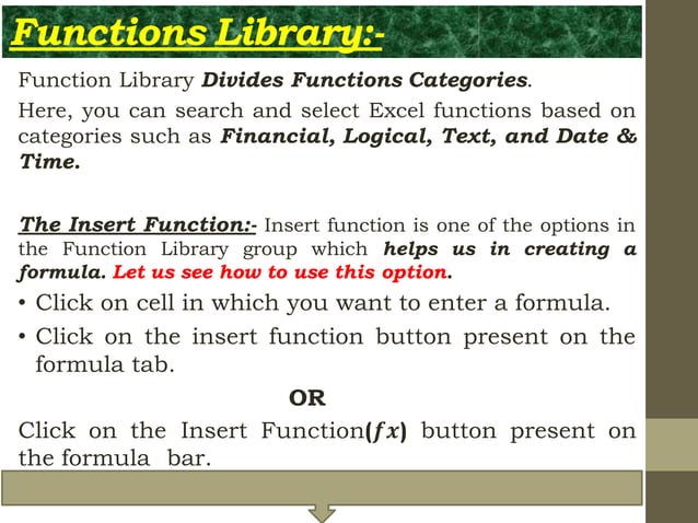 Formulas and functions | PPTX