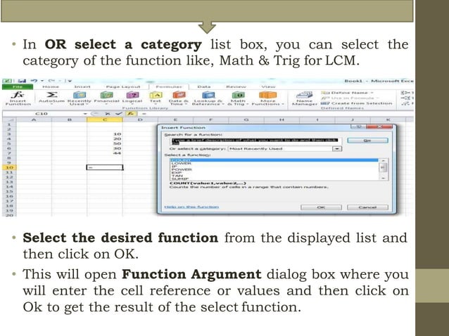 Formulas and functions | PPTX
