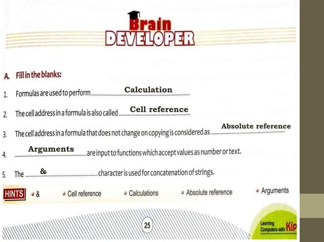 Formulas and functions | PPTX