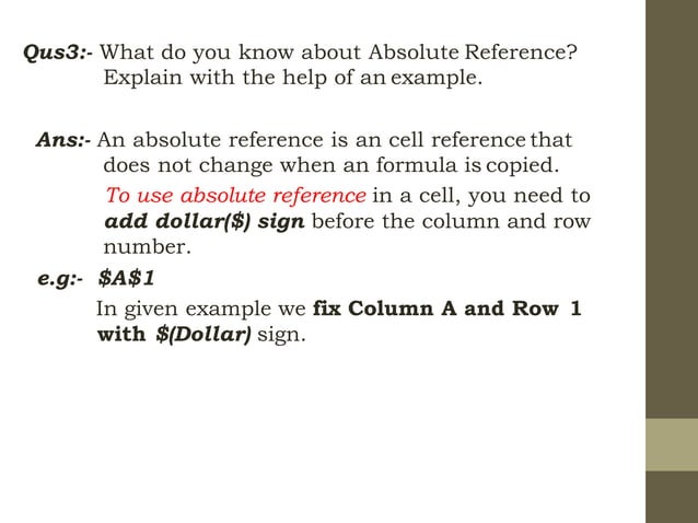 Formulas and functions | PPTX