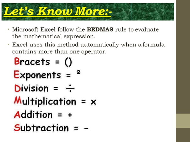 Formulas and functions | PPTX
